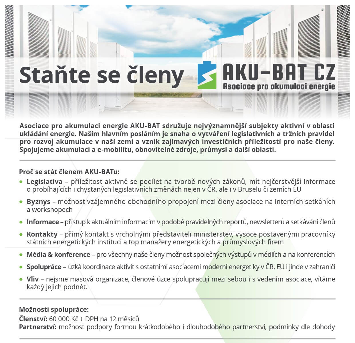 A new pamphlet on the benefits of AKU-BAT membership - AKU-BAT CZ, z.s.